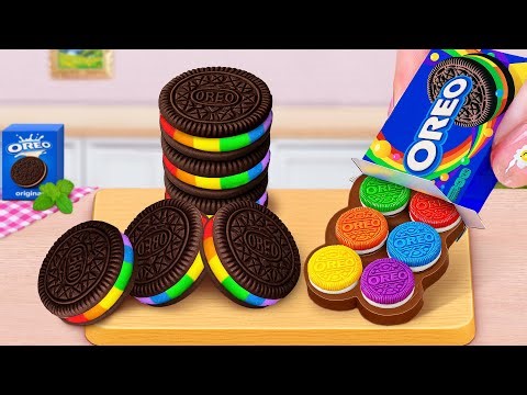 🍫Soft Miniature Rainbow OREO Chocolate Cake Recipe 🌈Mini Cakes