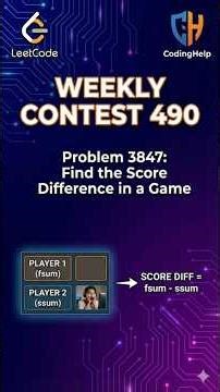 LeetCode 3847 | Score Difference Game 🔥 Weekly Contest 490