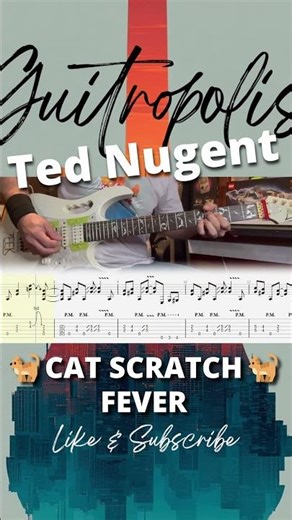 Cat Scratch Fever Riff 🐈 | Guitar Lesson #guitar