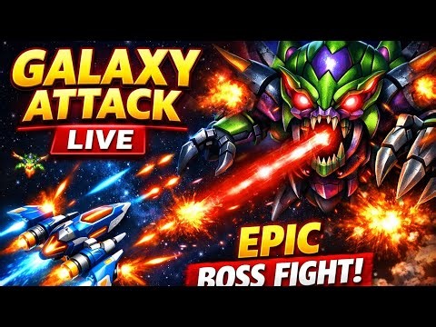 Galaxy Attack Live 🔥 Epic Space Shooter Gameplay | Boss Fights & Upgrades