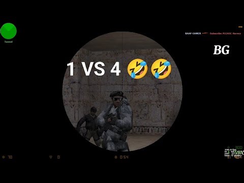 1 vs 4 Pro Gamer Counter strike 1.6 @BaapGamer750 