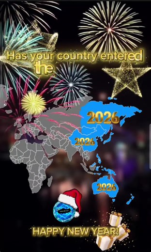 Has your country entered the year 2026?|part2#newyear #china#korea#japan#map