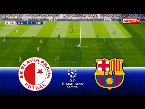 Slavia Praha vs Barcelona - UEFA Champions League 2026 | Full Match All Goals | Pes 21 Gameplay