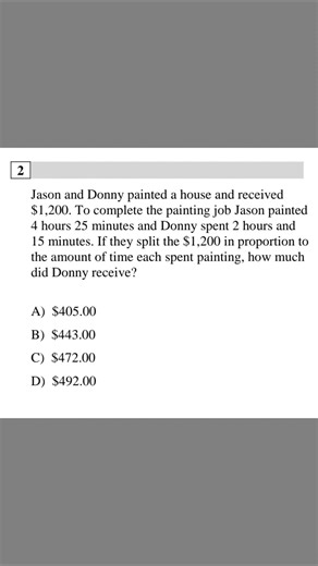 SAT Math: Time & Pay Problem #music #maths #satmath