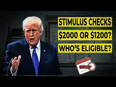 $2,000 OR $1,200 Tariff Rebate STIMULUS Checks Announced | WHO’S ELIGIBLE?