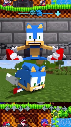 Sonic's Epic Showdown with Minecraft Mod - Friday Night Funkin' #sonic #minecraft #shortsviral