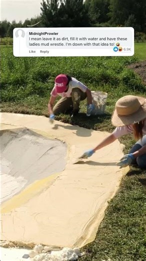 We actually built a pool in our backyard! 🏖️💦 #diypool
