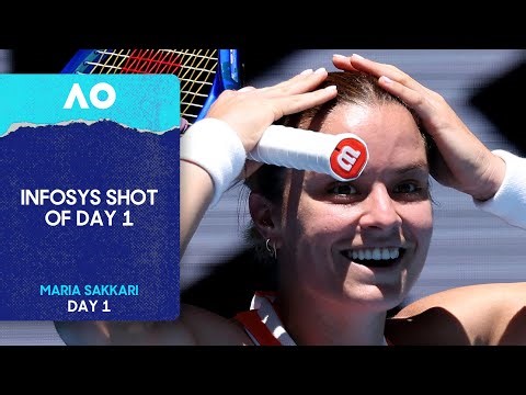 Maria Sakkari Hits 1 In a Million Winner! | Infosys Shot of Day 1 | Australian Open 2026