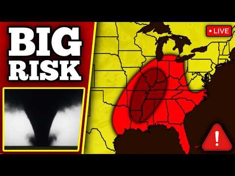 🔴 BREAKING TORNADO OUTBREAK COVERAGE - Large Tornadoes Possible With LIVE Storm Chasers...