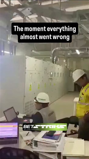 This is what milliseconds look like when high-voltage turns hostile. 💥 An arc flash erupts inches from the crew—pure electrical violence, zero warning. The scariest part? The guy on the laptop barely reacts. No panic. No flinch. Just raw proximity to disaster. This isn’t a “close call” for clicks. This is why industrial safety rules exist—because one missed step turns routine work into an explosion. Watch the shockwave at 0:14 again. You can feel the pressure snap. 🤯 I break down the most inte