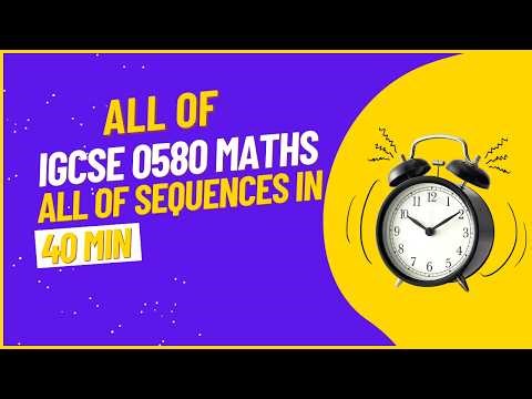 IGCSE 0580 Extended Maths: Sequences | Nth Term Formula