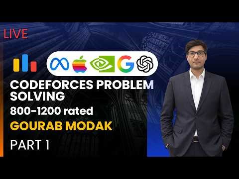 Live Problem Solving for Coding Interviews Part 1| 800–1200 Range Codeforces