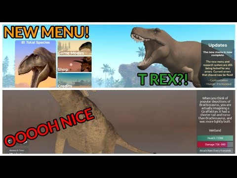 NEW MENU! Reviewing the Largest Update in the Game's History | Dinosaur World Mobile Roblox #dwm