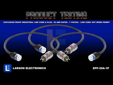Explosion Proof Industrial Line Cord & Plug - 20 Amp Rated - 1' Pigtail - Line Cord- Hot Work Permit