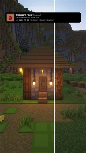 Rodrigo's Pack: Best Colorful 8x8 Minecraft Texture Pack #minecraft #texturepack #shorts #mc