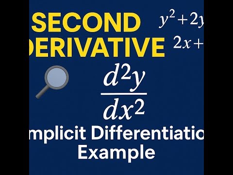 Second Derivative with Implicit Differentiation | y^2+2y=2x+1 | AP Calculus