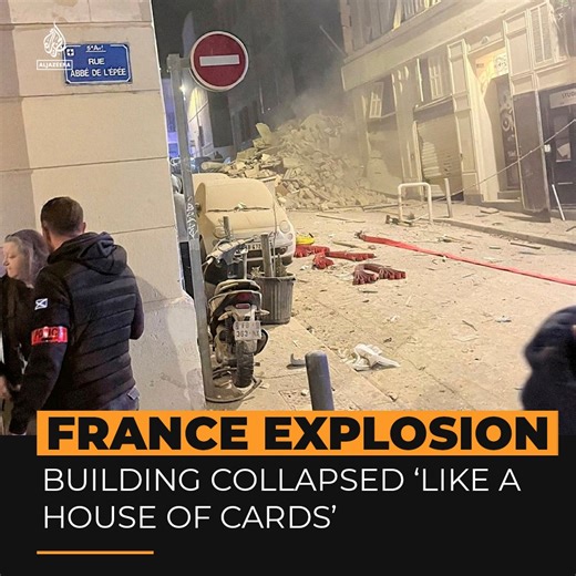 36K views · 837 reactions | A resident near a Marseille building collapse says she heard a loud bang and then saw the building fall ‘like a house of cards’. Four bodies have been recovered so far and rescue workers are searching for four others who are missing ⤵️ | Al Jazeera English | Facebook