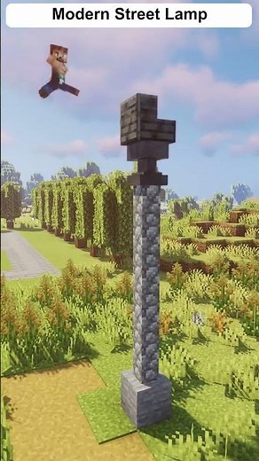 Minecraft Build: Modern Street Lamp #shorts