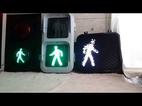 UK, Japan and US Pedestrian LED traffic signals