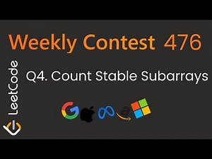 Leetcode 3748 🔥 Count Stable Subarrays | Weekly Contest 476 Q4 | Simple Array Approach | O(n) Time