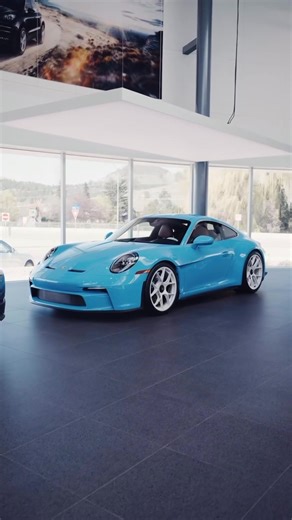 2024 Porsche 911 S/T standing out in Paint to Sample (PTS) Riviera Blue over Heritage Design Leather - #porsche #911st #porsche911 #pts #painttosample #supercar