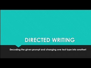 Directed Writing