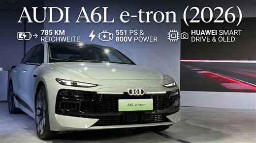 Neuer Audi A6L e-tron (2026) – 800V, OLED & 270 kW Ladepower