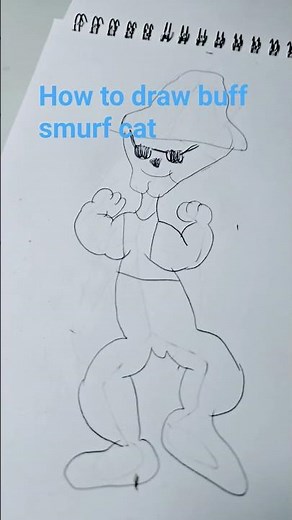 How to draw buff smurf cat