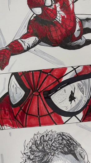 TASM 2 Sketch Drawing featuring Andrew Garfield Spiderman