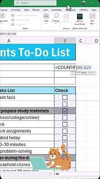Excel To Do List with Checkbox - Simple To-Do List Template #shorts #excel #todos