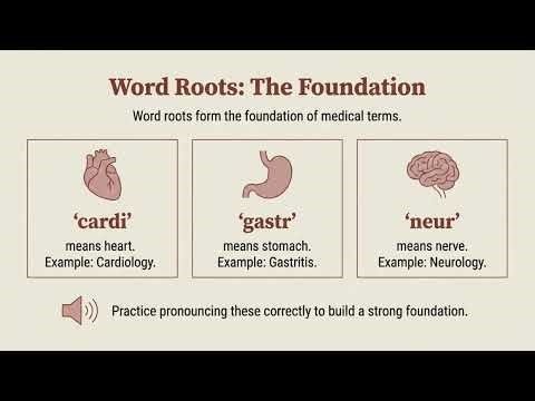 Medical Terminology Basics: Word Roots, Prefixes & Suffixes