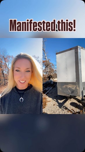 My Dad wrapped up his last day of drywall today; retirement mode activated! And he gifted me his enclosed trailer 🥰✨ Another manifestation showing up earlier than I expected & in the most unexpected way!💫 Plus… the view on that job? Total goals. | Kitty Novicky