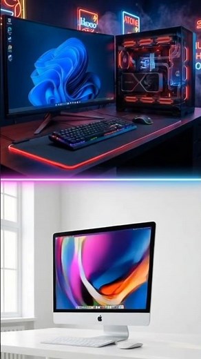 Windows 11 vs MacOS: The Ultimate War ⚔️ #pcsetup #apple