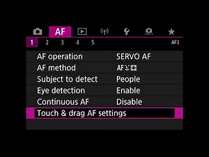 Setup AUTO FOCUS Settings FAST for Canon EOS R3 R5 R6 R7 R6ii R8 R50 R10 R100 R50 R RP...