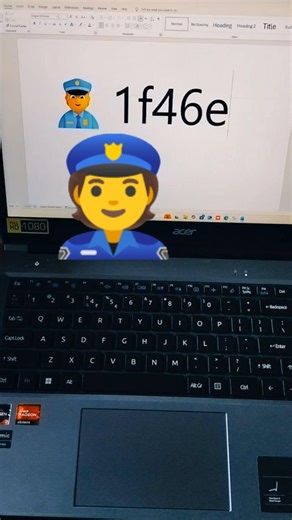 how to draw police man 👮 symbol in ms word | shortcut key #laptop #computer #shortcutkeys