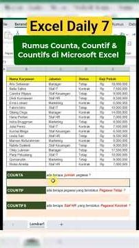 Excel Daily 7 - Penggunaan Rumus Counta, Countif dan Countifs #exceltips