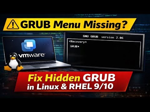 GRUB Menu Not Showing on Boot in Linux & RHEL 9/10 (VMware) | Fix Hidden GRUB