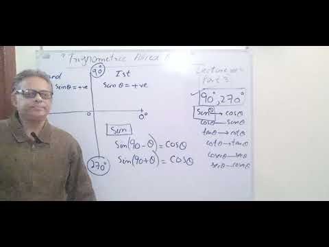 Trignometry ( Allied angles and odd multiples of 90 degree) 1st year, o level part 3 lecture 4