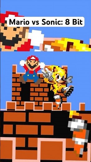 Mario vs Sonic: 8 Bit Animation! #sonicthehedgehog