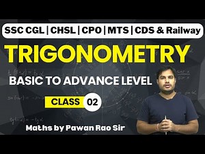 Trigonometry (Class-02) In Hindi & English - Problems & Solutions for SSC, CDS ,KVS