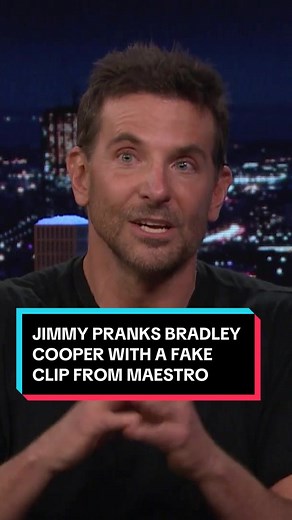 Jimmy pranks Bradley Cooper with a fake clip from Maestro 🤣 #FallonTonight #BradleyCooper #Maestro