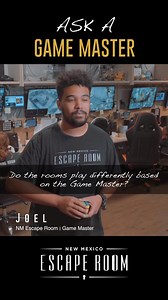 ASK A GAME MASTER 🔑 New Mexico Escape Room Do the rooms play differently depending on the Game Master? 🤔 #NewMexicoEscapeRoom #NMER #ABQToDo #VisitABQ #NewMexico #ABQDowntown #Albuquerque #AskAGameMaster #GameMaster #EscapeRoom | NM Escape Room