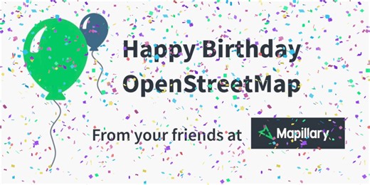 Happy 20th birthday OpenStreetMap from the Mapillary team! 🎉 Check out our commitment and OpenStreetMap integrations here https://mapillary.com/osm | Mapillary