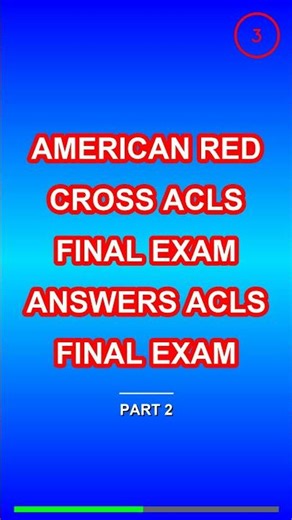 American Red Cross Acls Final Exam Answers Acls Fi