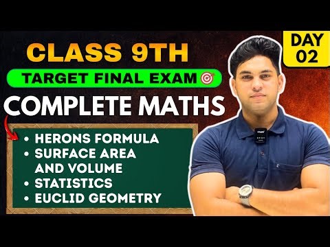 CLASS 9TH COMPLETE MATH REVISION IN 3 DAYS 🥳 | DAY 01 | BY VIVEK SIR