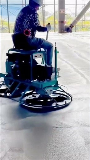unique machine for smoothing floor cementing results #shorts