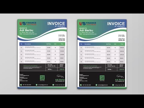 Modern Invoice Template Tutorial in Adobe Photoshop