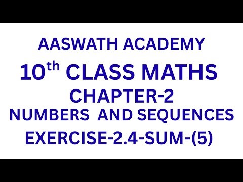 10th class maths -exercise 2.4-sum-5--CHAPTER--2-tamilnadu syllabus-NUMBER AND SEQUENCES-