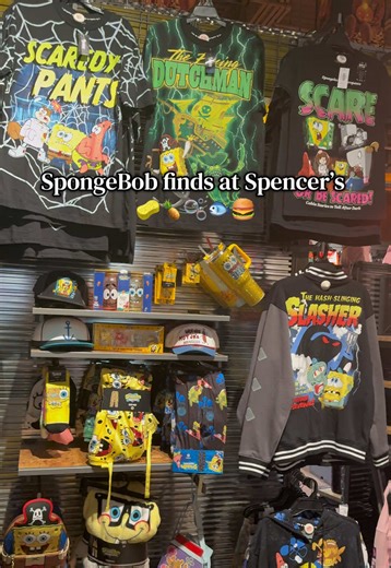 SpongeBob finds at Spencer’s for my SpongeBob lovers! 💛 #spongebob #spongebobsquarepants #90skid #nickelodeon #90sthrowback