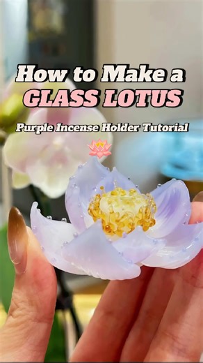 DIY Glass Lotus Purple Incense Holder Tutorial